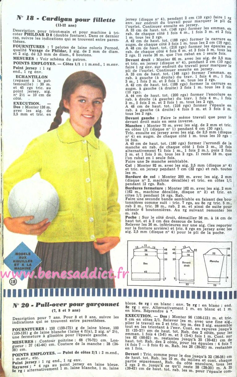 GRATUIT 38 Modèles Tricot Machine et Main 1960 pour toute la famille! ⋆ ...